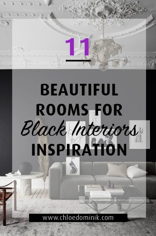 11 Beautiful Rooms For Black Interiors Inspiration - Chloe Dominik