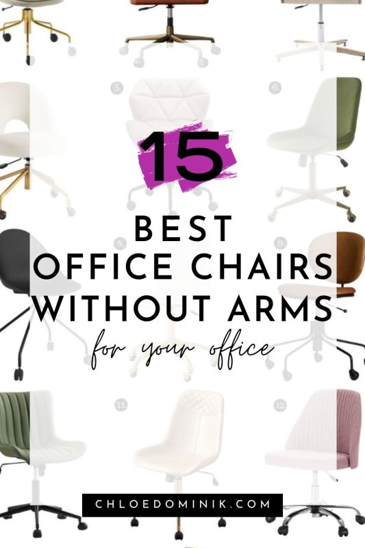 15 Best Office Chairs Without Arms For Your Office - Chloe Dominik