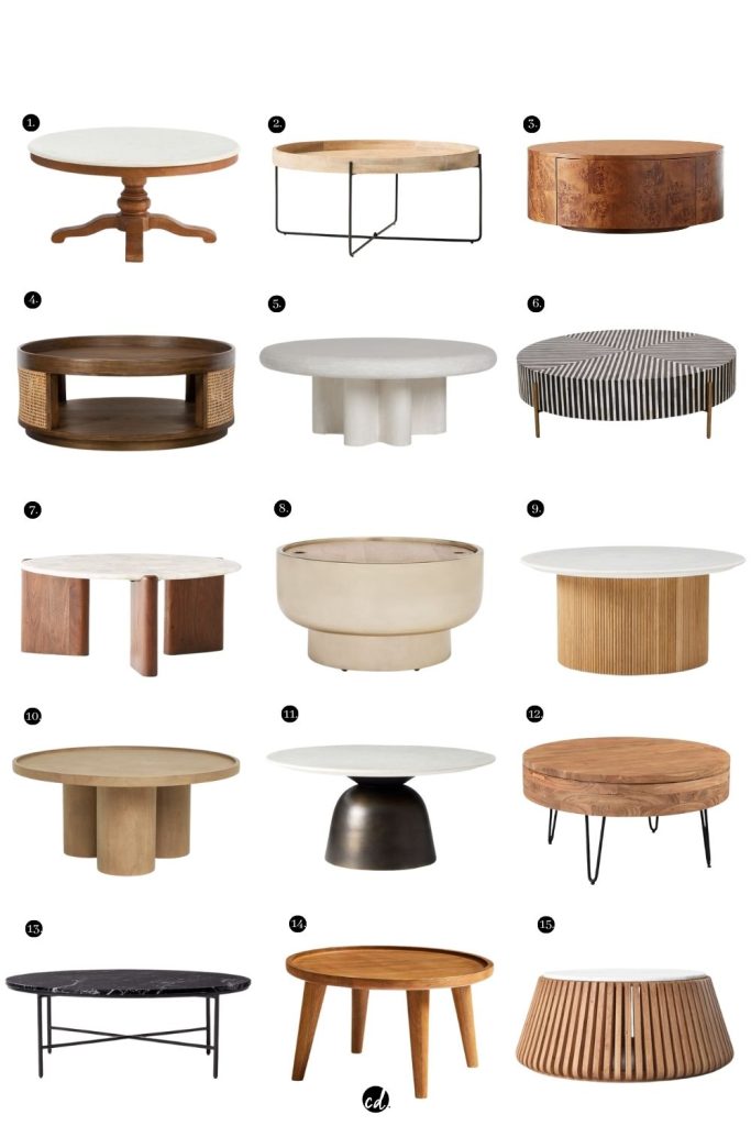 15 Best Round Coffee Tables For Any Living Room - Chloe Dominik