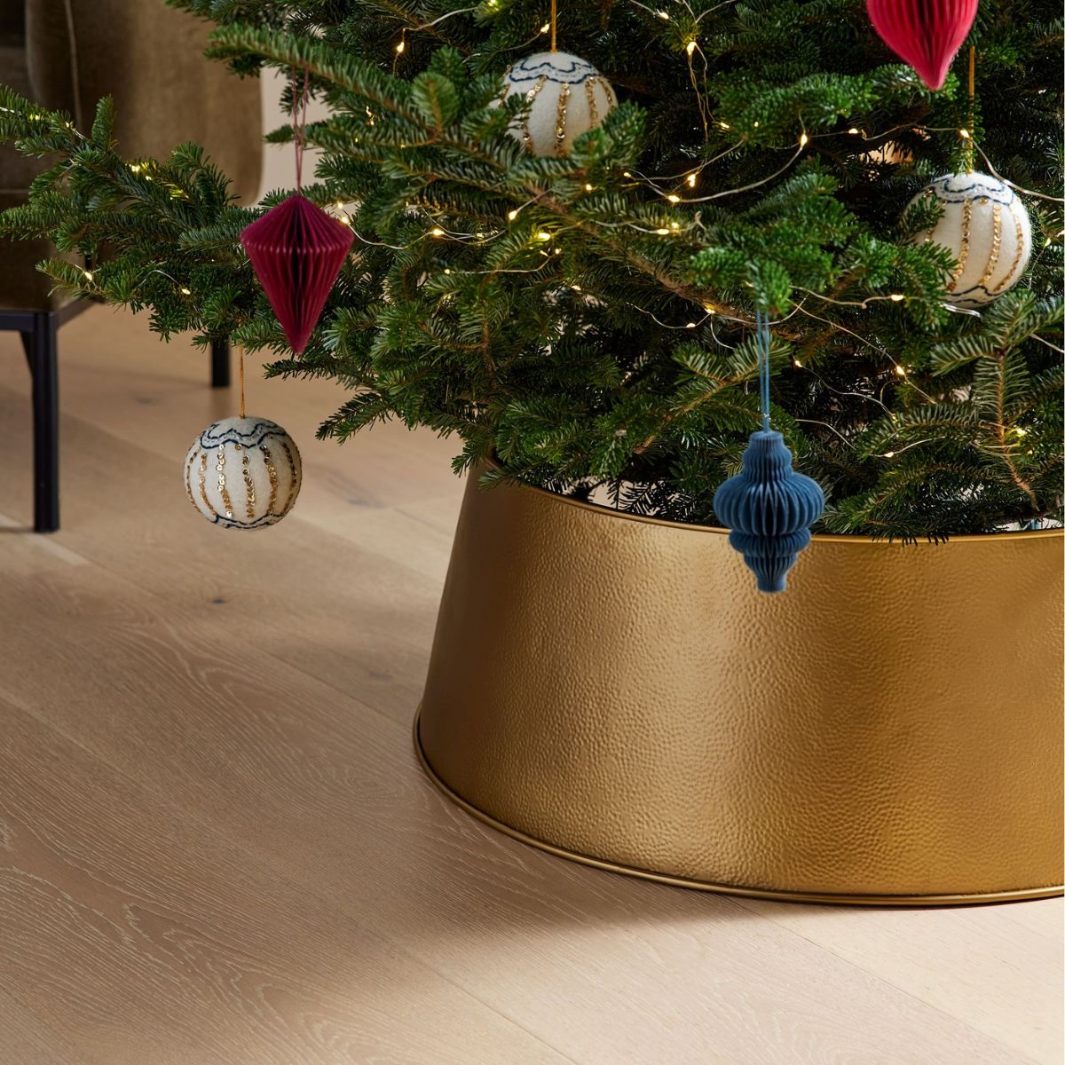 18 Best Christmas Tree Collars To Finish Off Your Tree - Chloe Dominik