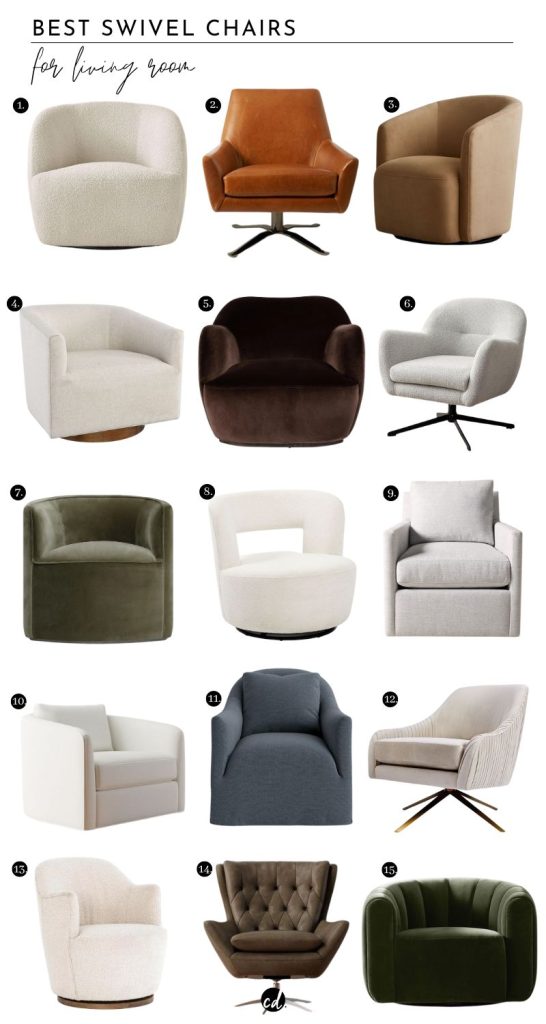 15 Best Swivel Chairs For Your Living Room - Chloe Dominik