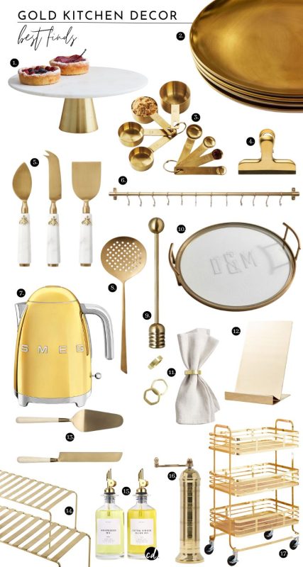 17 Beautiful Gold Kitchen Decor Accessories For A Luxe Touch - Chloe ...