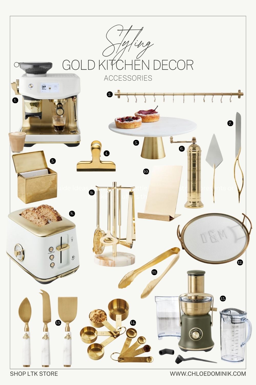 15 Beautiful Gold Kitchen Decor Accessories For A Luxe Touch - Chloe ...