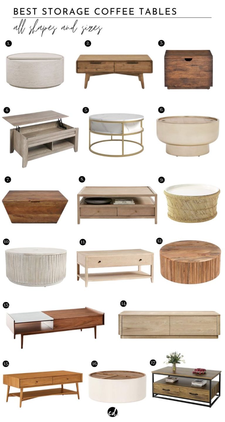 17 Best Coffee Tables With Storage For An Organized Space - Chloe Dominik