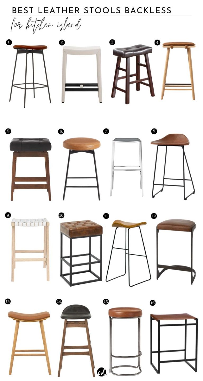 32 Best Leather Bar Stools For Your Kitchen Island - Chloe Dominik