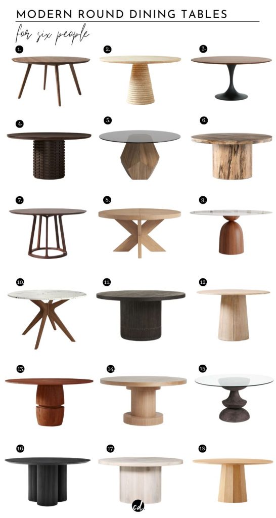 18 Best Modern Round Dining Tables For 6 People - Chloe Dominik