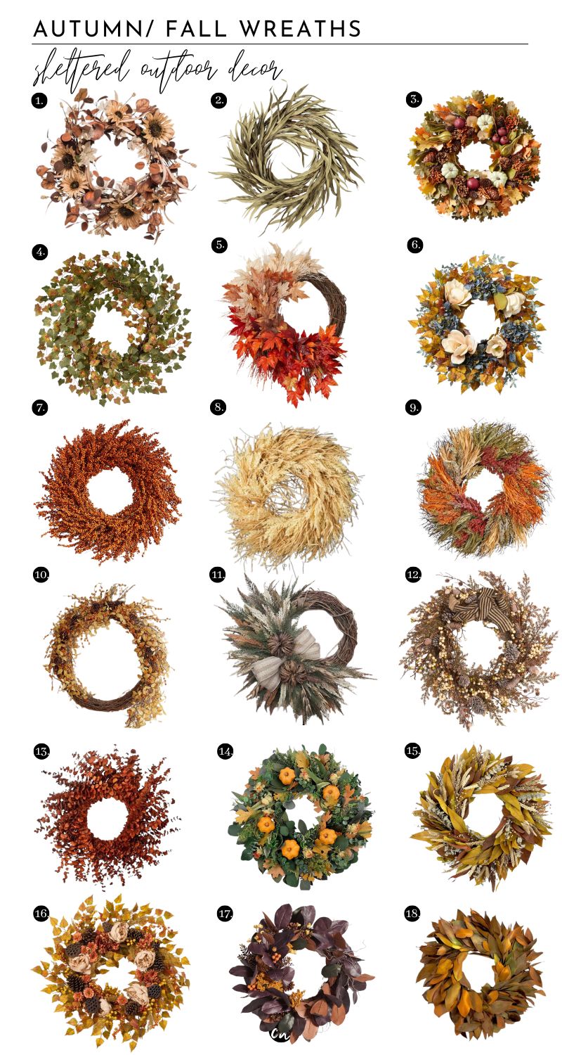 18 Beautiful Fall Outdoor Wreaths For Your Front Door 2025 - Chloe Dominik